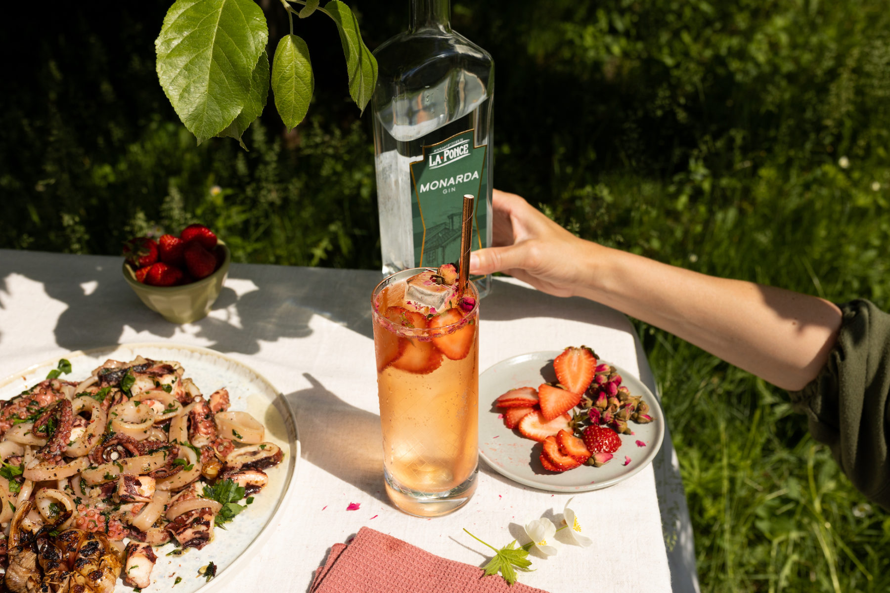 Gin Fizz Fraise et Rose - 1 ou 2 Cocktails