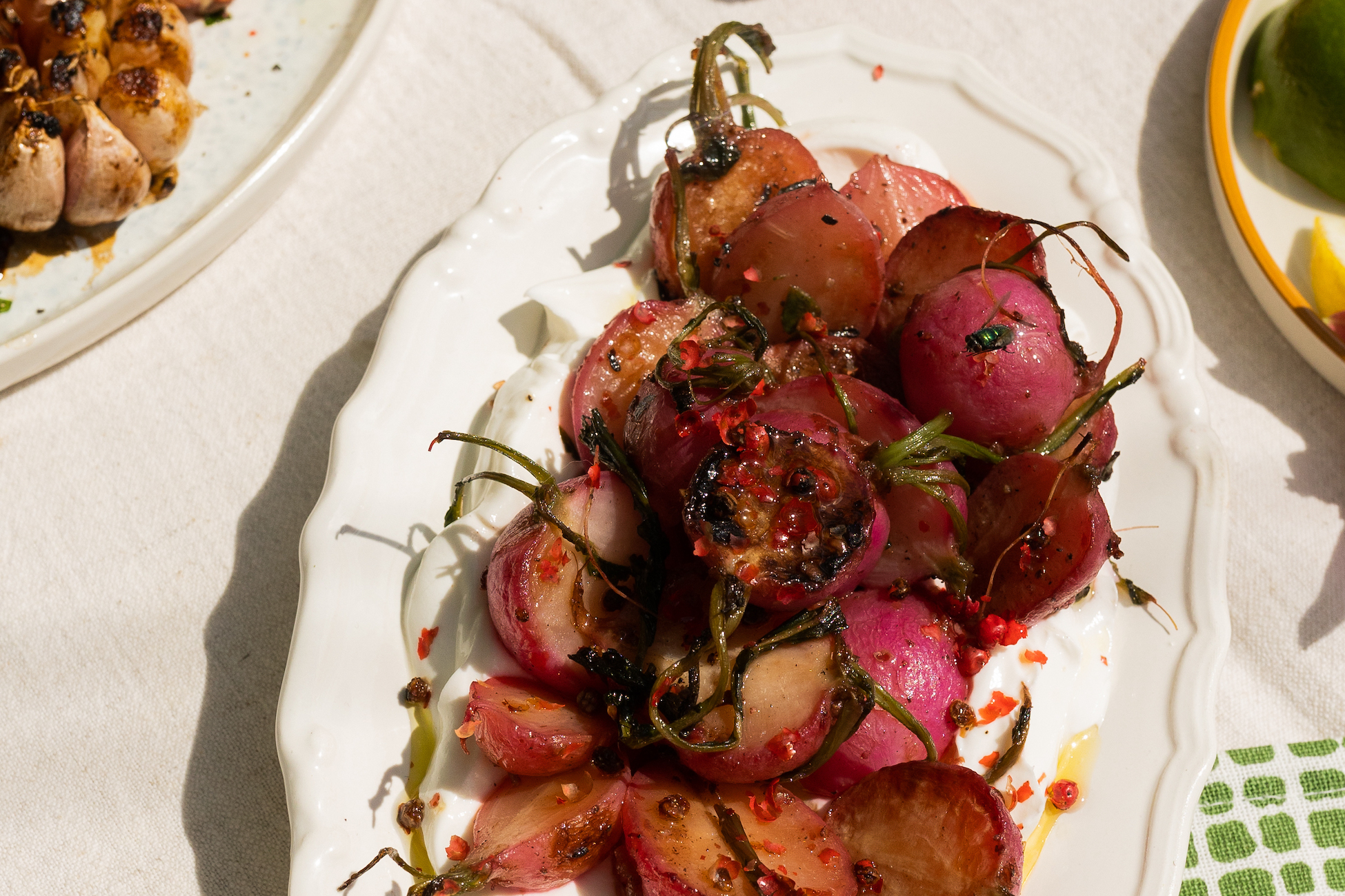 Radis rôtis, Labneh et Poivre Rose - 1 ou 2 Cocktails